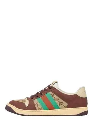 Gucci Screener Sneaker - Beige/dark Brown