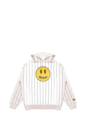 Drew House Mascot Hoodie Navy Pinstripe - White/navy