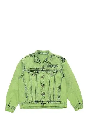 Drew House Oversized Trucker Jacket - Painted Lime