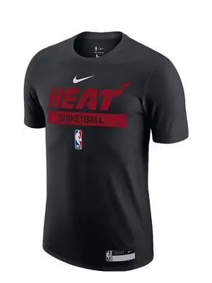 Nike X Nba Miami Heat Dri-fit Practice T-shirt - Black