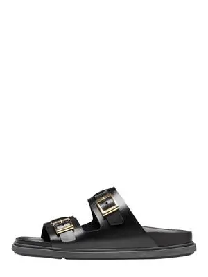 BIRKENSTOCK St Barths Natural Leather Sandals - Black