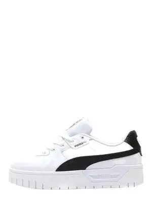 PUMA Cali Dream Leather Platform Sneakers - White/black