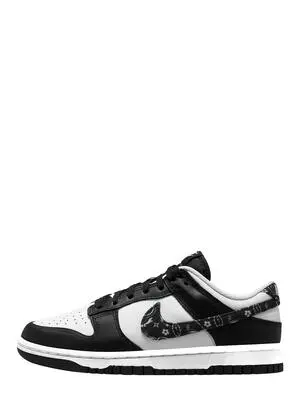 Nike Dunk Low "black Paisley" Sneakers - Black/white