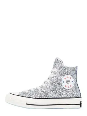 CONVERSE Chiara X Chuck 70 High Top Glitter Sneakers - Blue