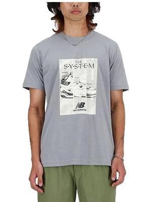 NEW BALANCE Sport Essentials Poster T-shirt Asia Sizing - Grey