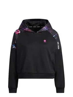 Adidas Neo Basketball Cropped Hoodie - Black