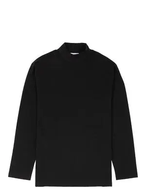 Adidas Y-3 Long Sleeve Stand Collar Top - Black