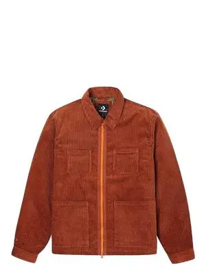 CONVERSE Corduroy Zip-up Jacket - Redbrown