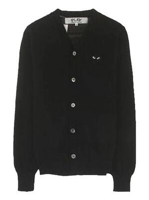 Play Comme Des Garcon Emblem Cardigan - Black