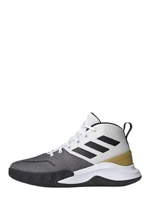 Adidas Ownthegame High-top Basketball Sneakers - Black/white/yellow