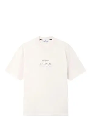 Stone Island Stone Print Regular Fit T-shirt - Ivory