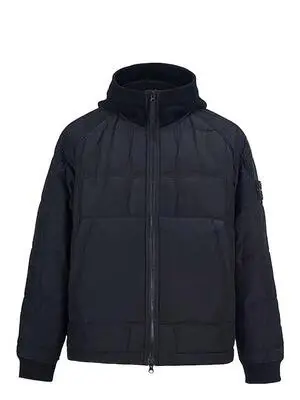 Stone Island Quilted Hooded Jacket - Black