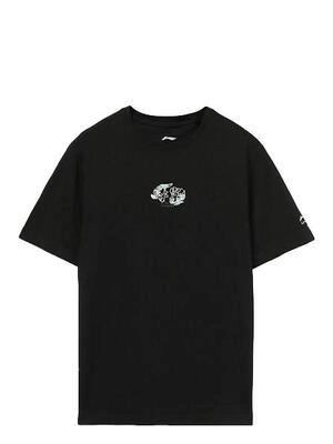 LI-NING Small Graphic T-shirt 'black - Black/multi-color