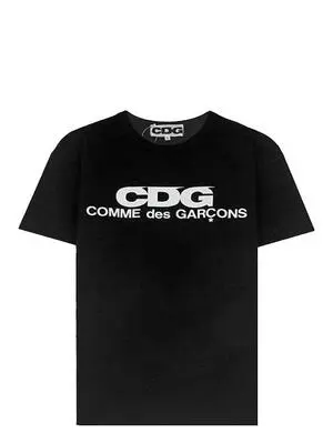 Comme Des Garçons Cdg Classical Logo Applique Short-sleeve Tee - Black
