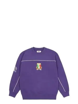 PALACE Crewneck Sweatshirt With Italy Soccer/football Logo - Purple