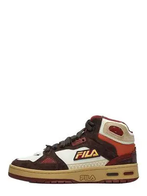 FILA FUSION Teratach High Top Sneakers - Red/white/brown