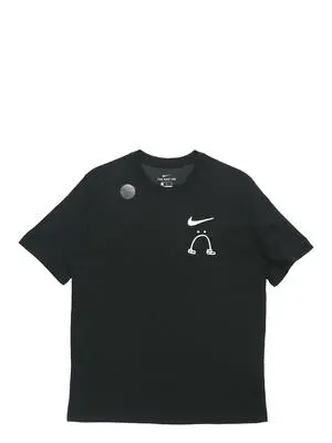 Nike Smiling Face Casual Short Sleeve T-shirt - Black