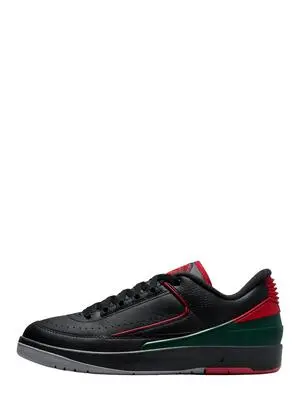 JORDAN 2 Retro Low - Black/fire Red/cement Grey