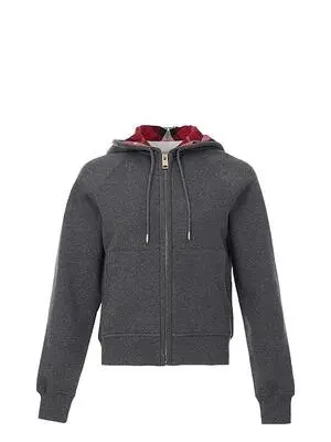 Burberry Full Zip Hoodie - Grey