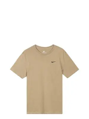 Nike Swoosh Logo Crewneck T-shirt - Tan