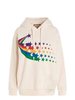 Gucci Gucci Rainbow Star Hoodie Beige/rainbow