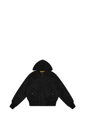 Drew House Mascot Hooded Bomber Jacket - Black