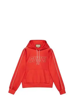 Gucci Neoprene Hooded Sweatshirt - Red