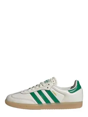 Adidas Samba "off White Green" Sneakers - Off White/green/gold Metallic