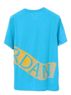 JORDAN Large Logo Sports Basketball Short Sleeve - Blue