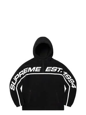 Supreme Polartec Half Zip Hooded Sweatshirt - Black