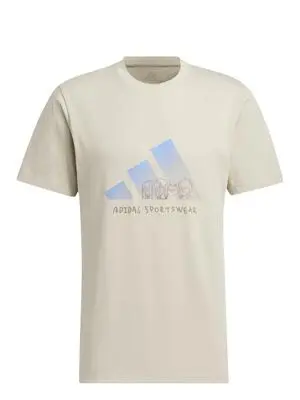Adidas Graphic T-shirt Asia Sizing 'white Blue - White/blue