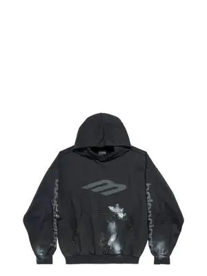 Balenciaga 3b Stencil Hoodie - Black