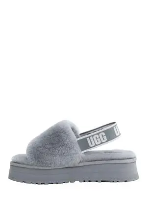 UGG Disco Slide Platform Slippers - Gray