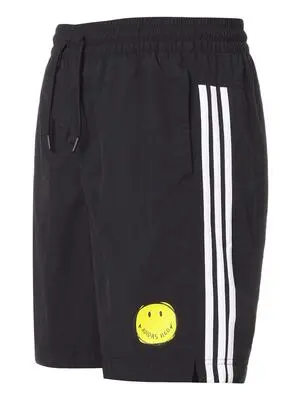 Adidas Neo Smiling Face Print Sports Shorts - Black