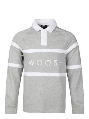 Nike As Sportswear Swoosh Rugby Polo 'grey - Gray