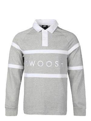 Nike As Sportswear Swoosh Rugby Polo 'grey - Gray