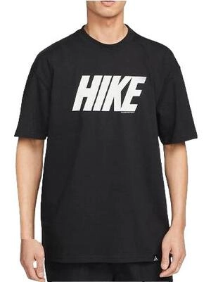Nike Alphabet Printing Casual Short Sleeve Round Neck Black T-shirt - Multi-color