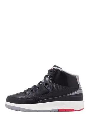 JORDAN 2 Retro Sneakers - Black/cement Grey/fire Red