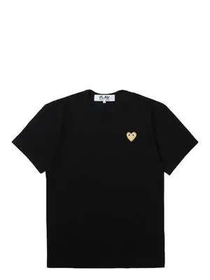 Play Comme Des Garcon Gold Heart T-shirt - Black