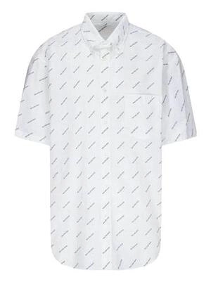 Balenciaga Balenciaga All Over Logo Shirt 'white Black' White/black