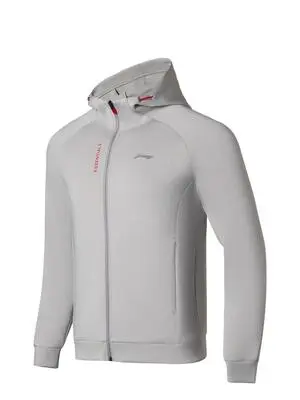 LI-NING Gym Hooded Zip-up Coat - Grey