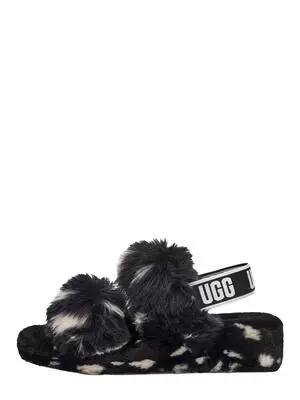 UGG Oh Yeah Spots Slide Sandals - Black