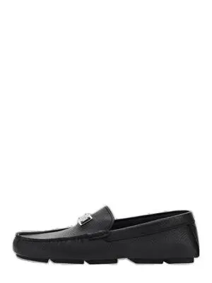 Dolce & Gabbana Calfskin Loafers With Buckle Detail - Black