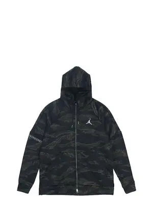 JORDAN Space Cotton" Camouflage Zip-up Hooded Jacket - Black