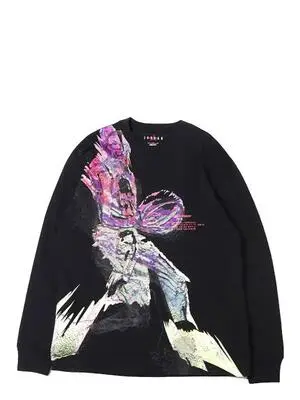 JORDAN Ss22 23 Engineered '85 Printing Long Sleeves Black T-shirt - Default Color