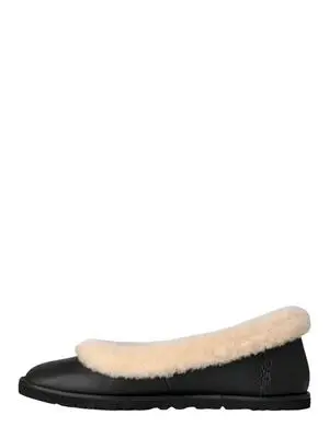 UGG Zora Leather Ballet Flat - Black