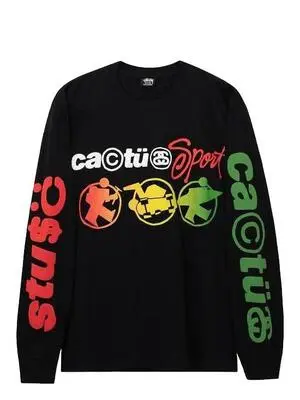 StÜssy X Cactus Plant Flea Market Sport Long-sleeve Tee - Black