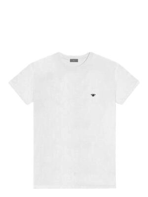 Dior Black Bee Embroidered Short Sleeve T-shirt - White
