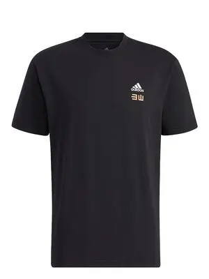 Adidas Graphic Print Short Sleeve T-shirt - Black