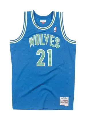 Mitchell & Ness X Nba Kevin Garnett Minnesota Timberwolves 1995-96 Road Swingman Jersey - Blue